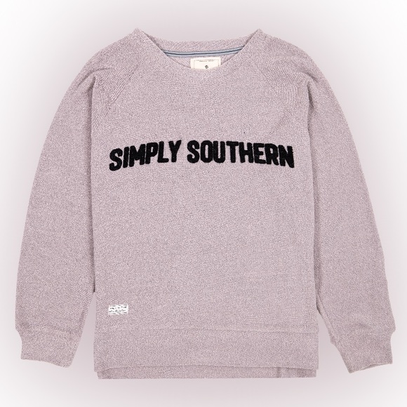 Simply Southern | Sweaters | Nwt Simply Southern Gray With Logo Soft ...